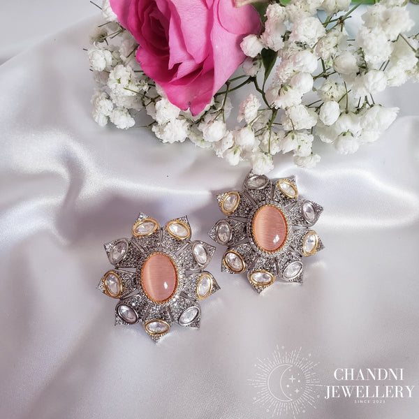 Aesha Stud Earrings | Polki Kundan | Luxury Range
